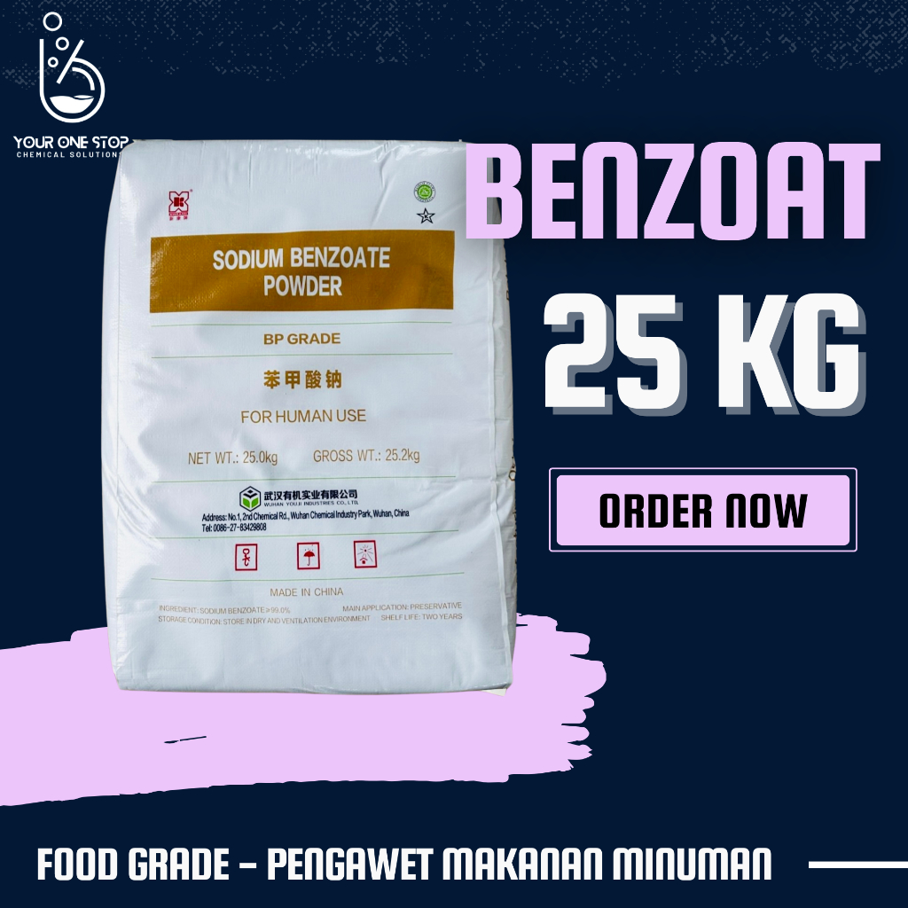Jual Sodium Benzoat 25 KG - Natrium Benzoate - Pengawet Makanan Food ...