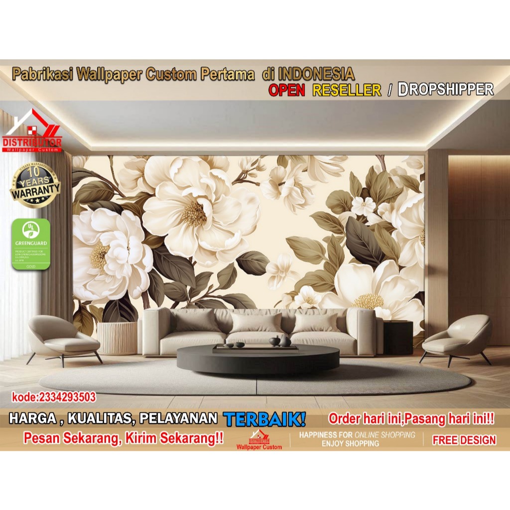 Jual Wallpaper Custom Tema Flowers | Wallpaper Request Gambar ...