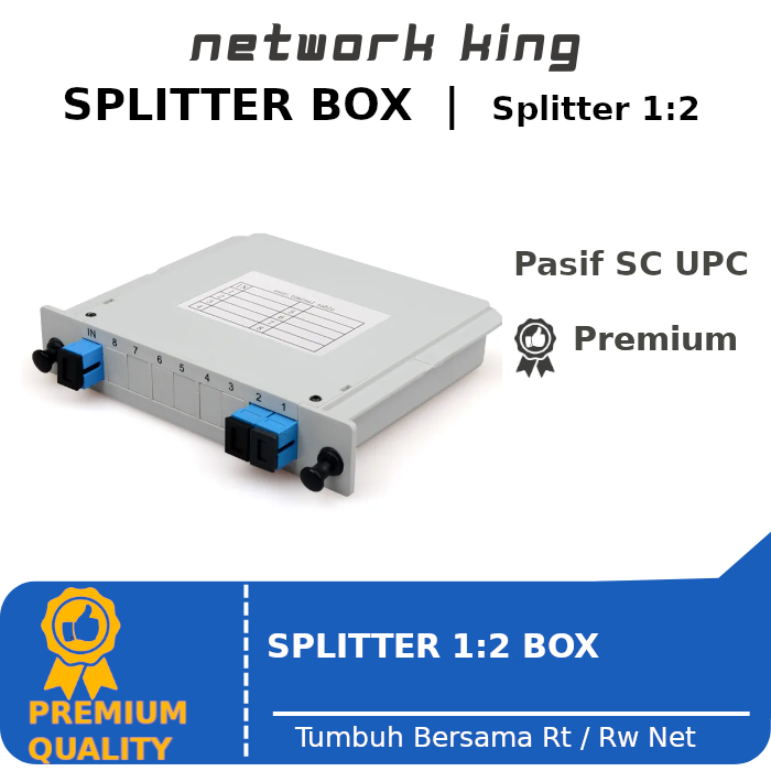 Jual Passive Splitter PLC BOX 1:2 1x2 1:4 1x4 1:8 1x8 SC UPC Fiber ...