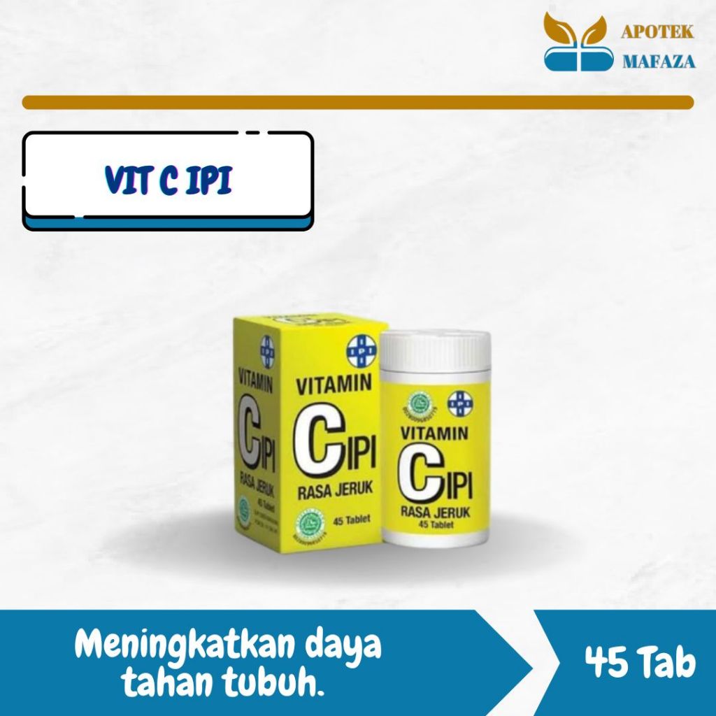 Jual Vitamin C IPI 50 mg (45 Tablet Kunyah/Botol) | Shopee Indonesia