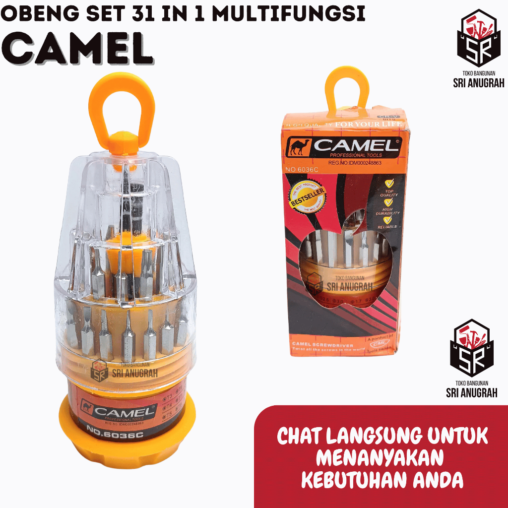 Jual Mini Set Obeng 31 In1 Kecil Magnet Toolkit Screwdriver CAMEL ...