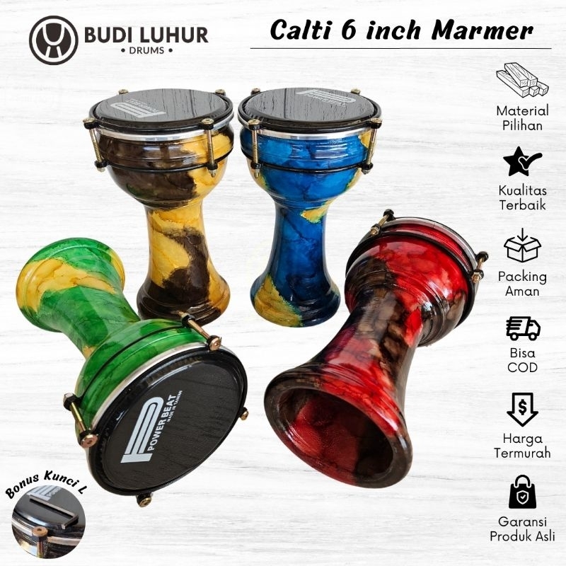 Jual Calti Darbuka Dumbuk Ukuran 6 inch Motif Marmer Alat Hadroh ...