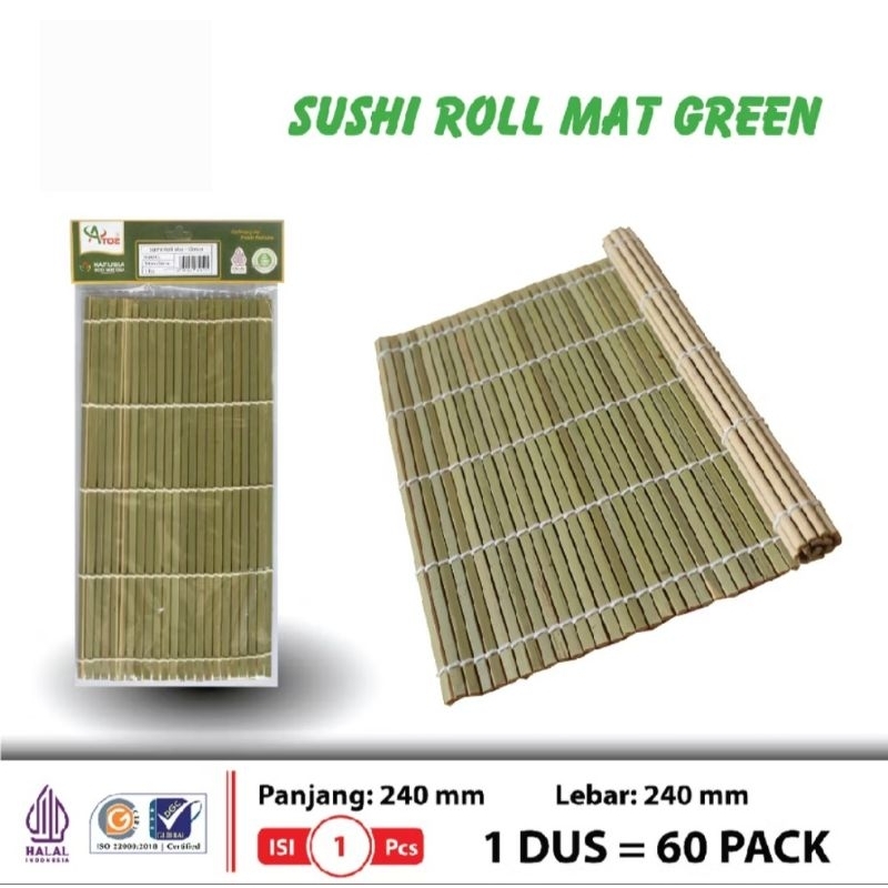 Jual Bamboo Sushi Mat Roll Alat Gulung Sushi dan Gimbab 24cm x 24cm ...