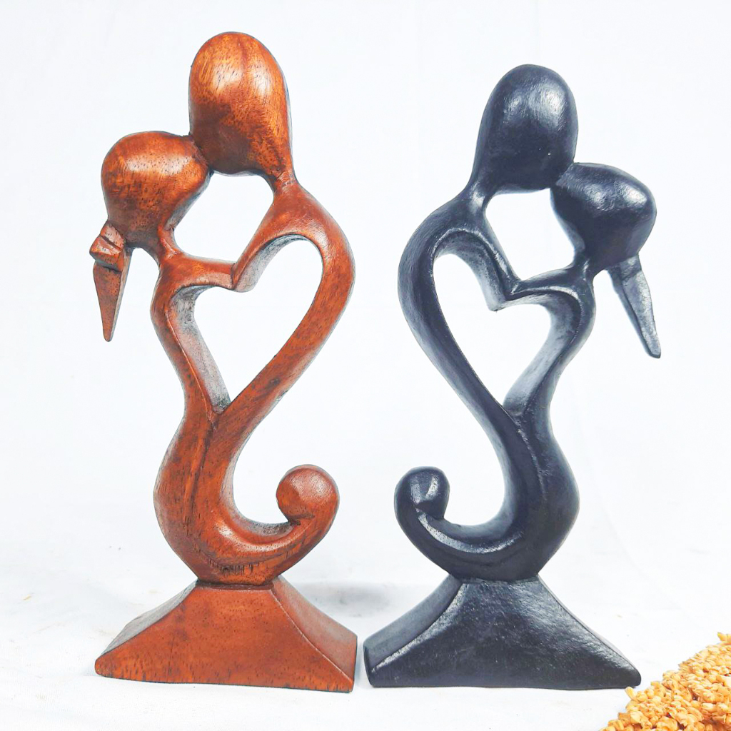 Jual Miniatur couple toy bali table statue patung kayu interior ...