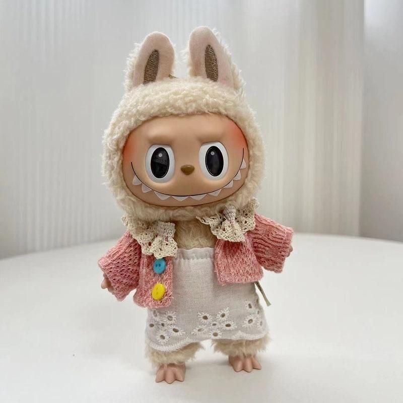 Jual (PO) LABUBU/baju labubu pop mart kostum rajut tweed pakaian boneka ...