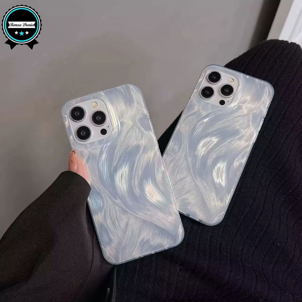 Jual CLARITY Swirl Hologram Case Silver Textured - Hardcase/ Casing ...