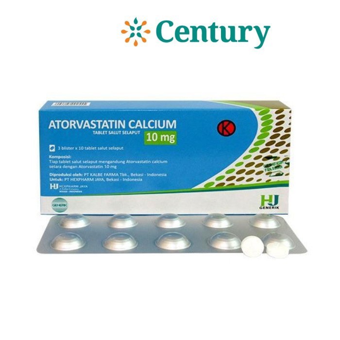 Jual ATORVASTATIN 10MG ISI 10 Tablet 1 STRIP ( HJ ) / Kolesterol ...