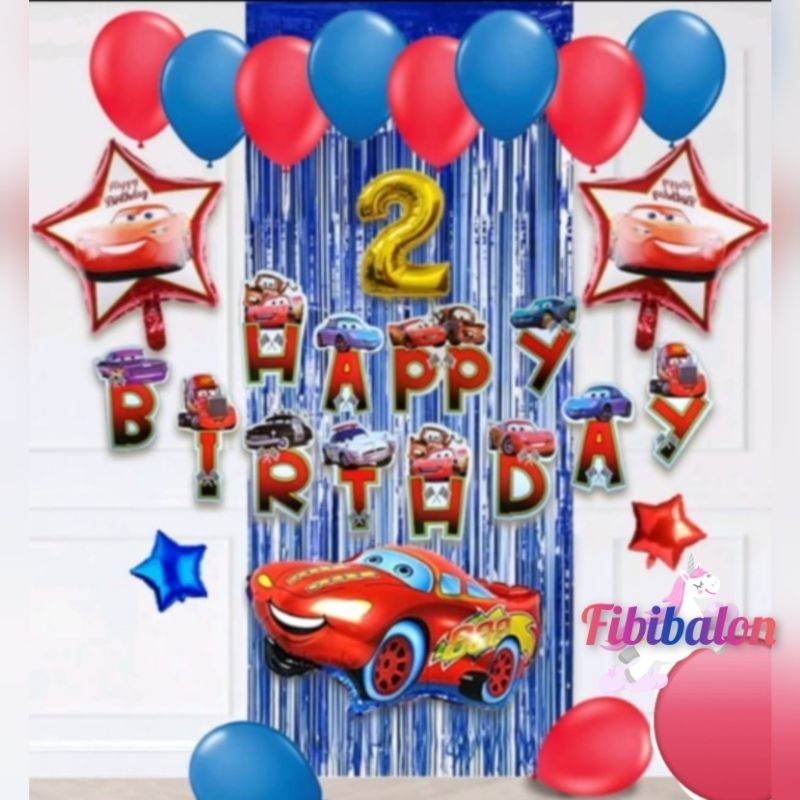 Jual Paket Simple Dekorasi Cars/Dekorasi Tema Mobil/Dekorasi Ulang ...