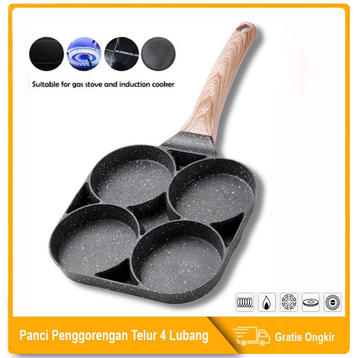 Jual Panci Penggorengan Telur 4 Lubang Anti Lengket Non Stick Fry Pan ...
