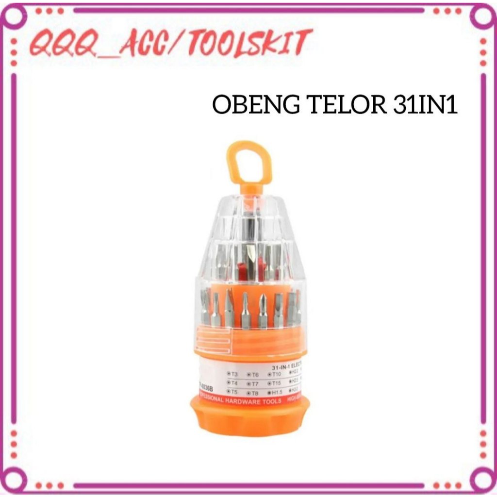 Jual Obeng Mini set 31 in 1 multifungsi obeng set magnetic obeng hp full set obeng lengkap 1 set ...