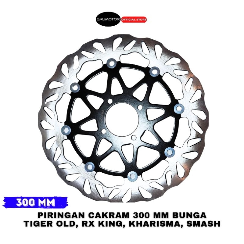 Jual Piringan cakram depan 300 mm Bunga RX King Tiger old Smash ...