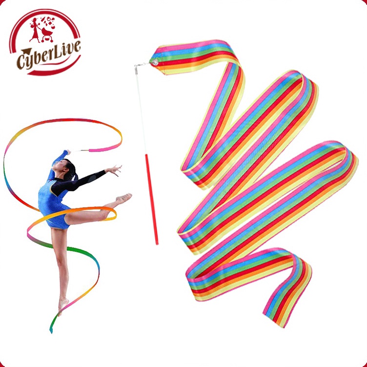 Jual Ready Istimewa 4M Twirl Ribbon Gymnastics Rhythmic Dancing Ballet ...