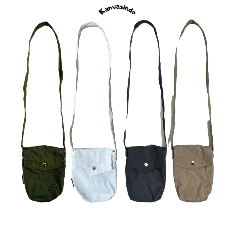 Jual KANVASINDO Sling Bag Kanvas / Tas Selempang Mini Kanvas - 8 Color ...