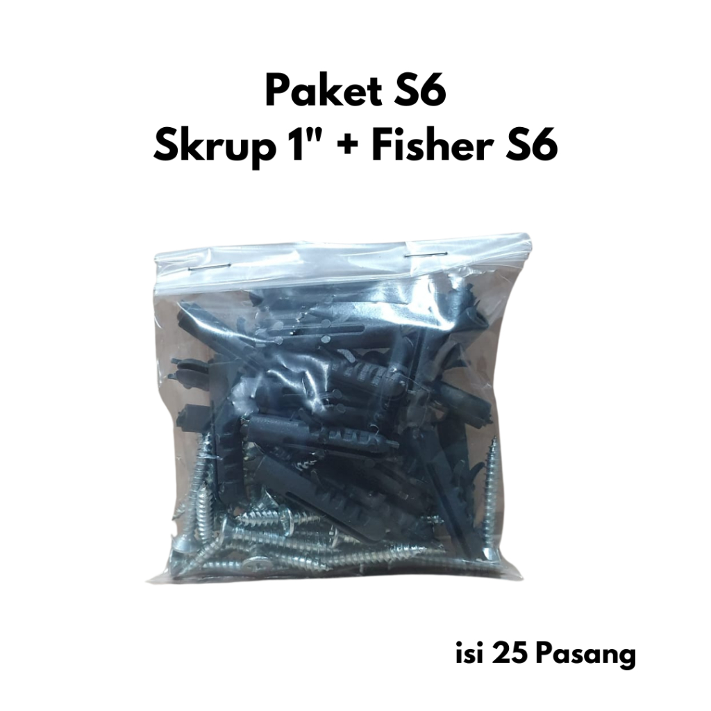 Jual Paket Skrup + Fastener Viser S6 & S8 isi 25 Pasang (25 skrup + 25 ...
