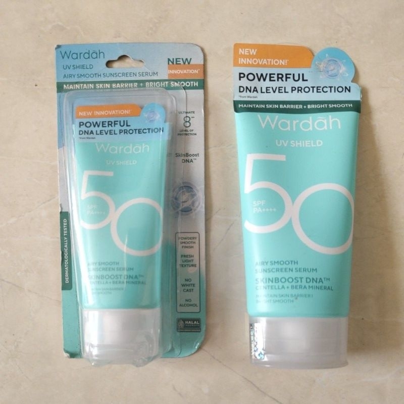 Jual wardah uv shield airy smooth sunscreen serum skinboost DNA ...