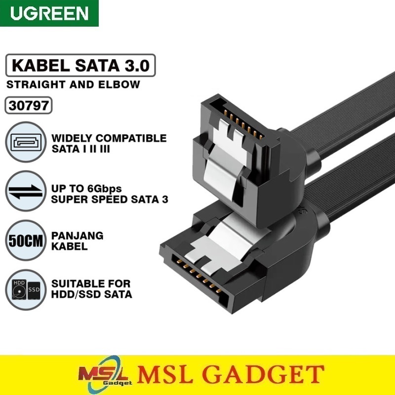 Jual UGREEN Kabel Data SATA 3 HDD SSD Harddisk 6Gbps | Shopee Indonesia