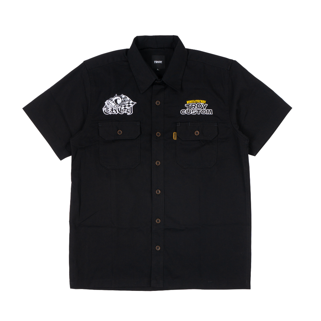 Jual Troy Company Workshirt Workwear Engineers Black Finish - Kemeja ...