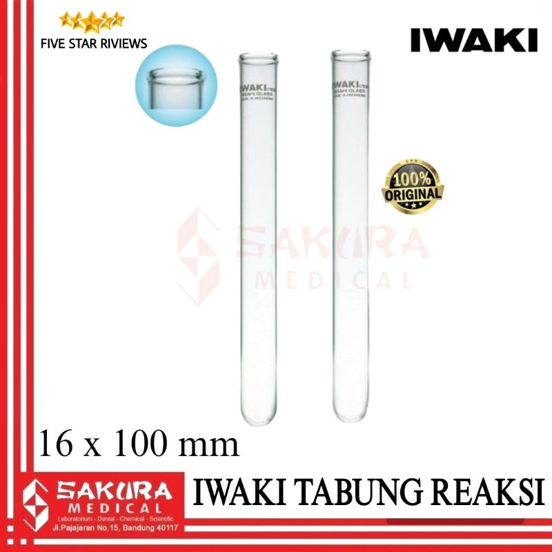 Jual iwaki tabung reaksi 16 x 100 mm/5pcs | Shopee Indonesia