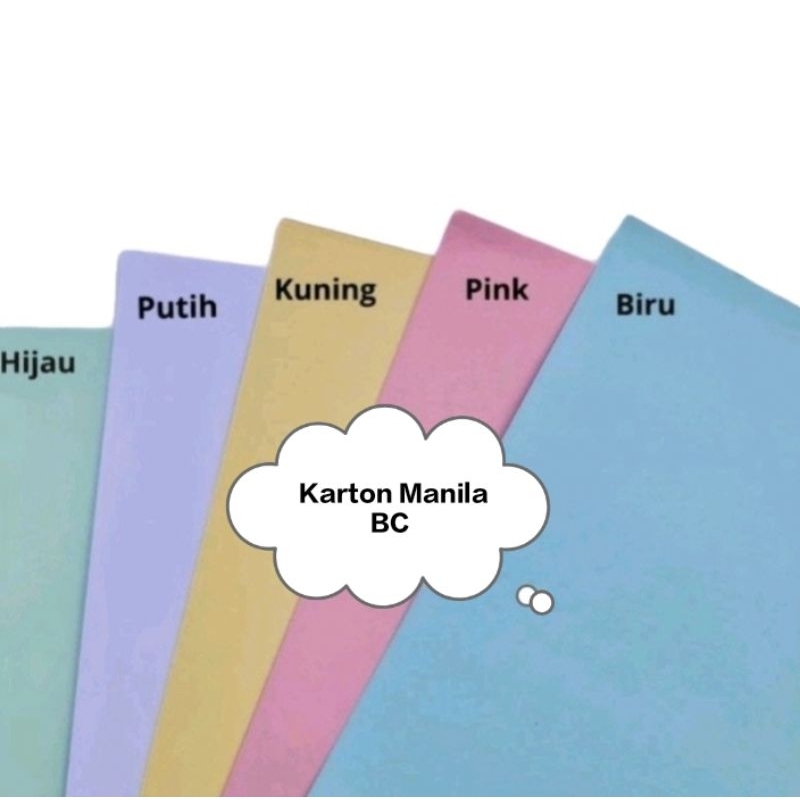 Jual Karton Manila BC 140-160g Warna Putih, Hitam, Merah, Kuning, Hijau ...