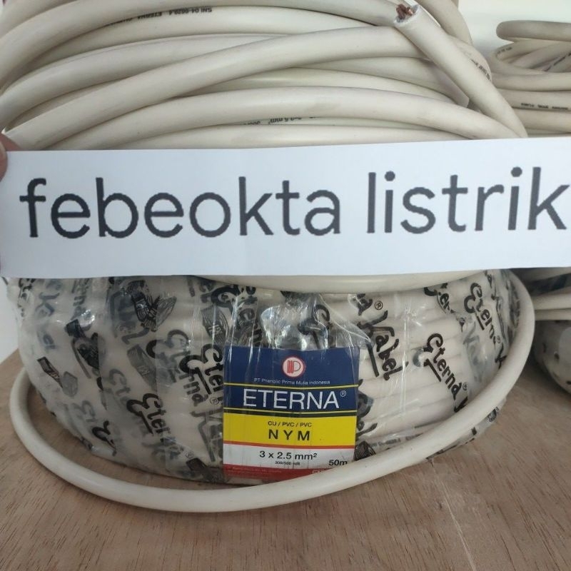 Jual Kabel NYM 3x2,5MM Eterna panjang 50 meter murah Ori SNI | Shopee Indonesia