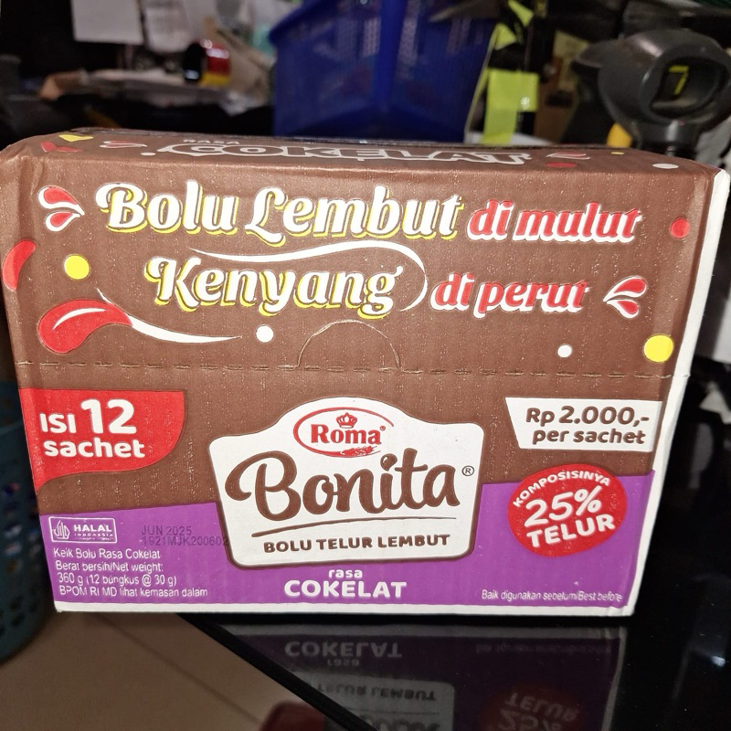 Jual Roma BONITA bolu telur 12x 30gram cokelat | Shopee Indonesia