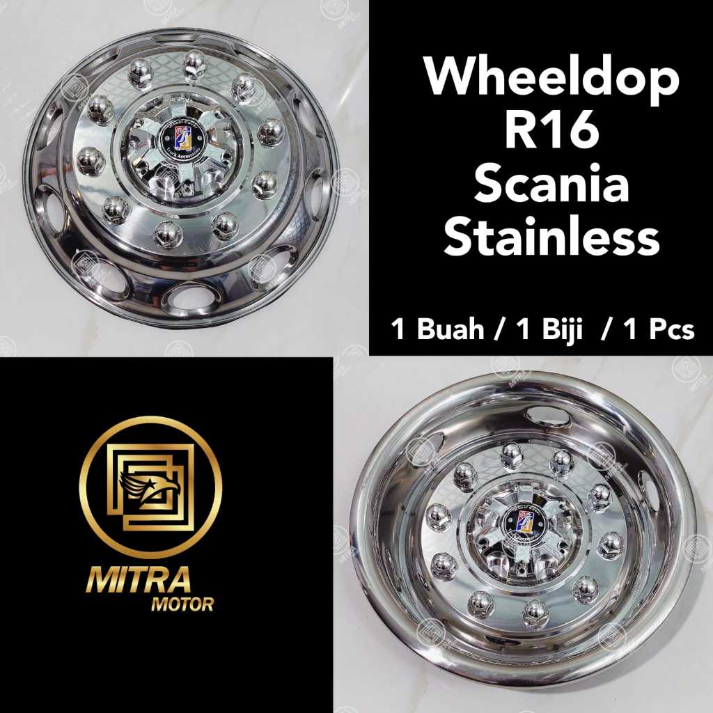 Jual 1 [Buah] WHEELDOP TRUCK 16" SCANIA STAINLESS WILDOP WELDOP DOP ...