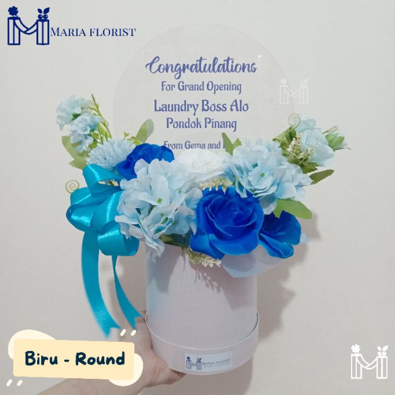 Jual Akrilik Bloom Box Artificial Flower - Buket Bunga Grand Opening ...