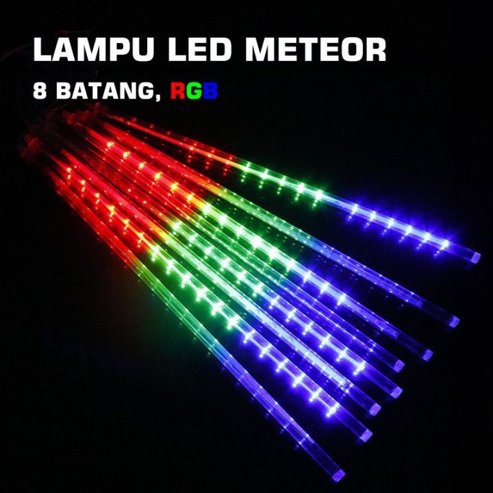 Jual Lampu Led Meteor 8 stick + kontra RGB | Shopee Indonesia