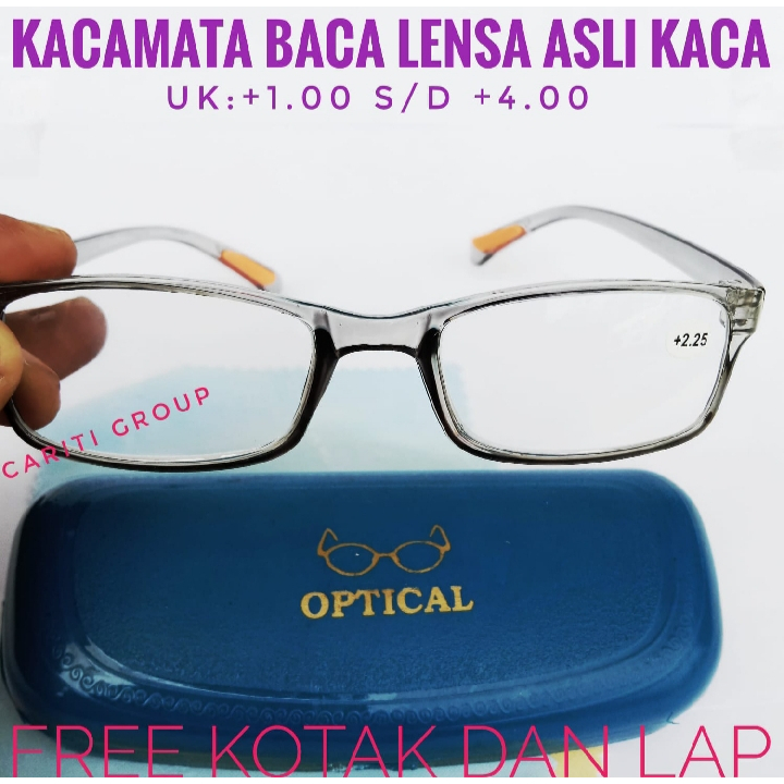 Jual COD kacamata plus rabun dekat pria dan wanita LENSA ASLI KACA ...