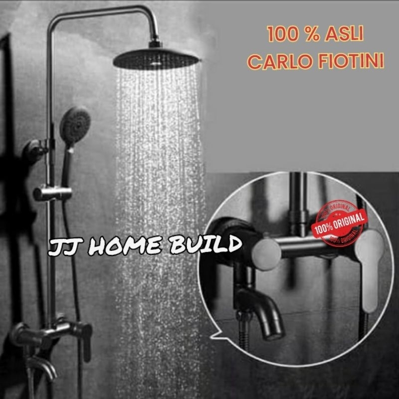 Jual Shower Tiang Column/Shower Set Panas Dingin SUS 304 MATTE BLACK ...