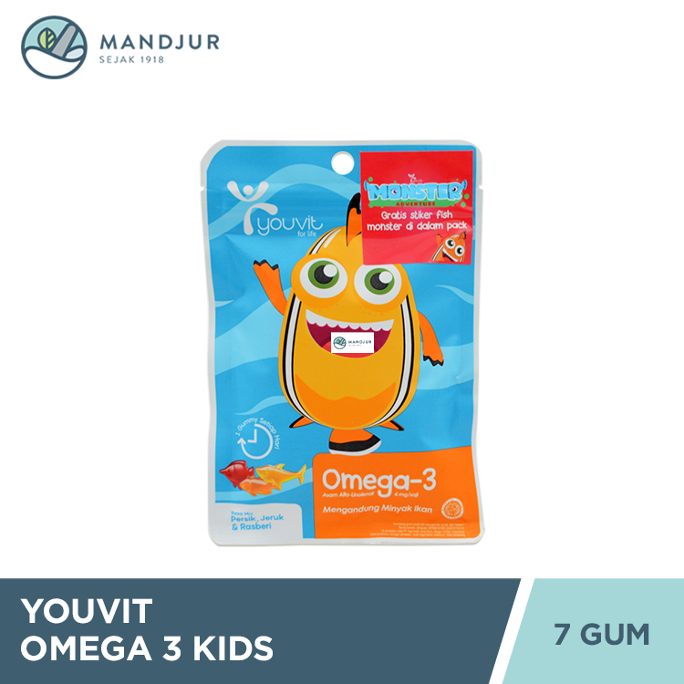 Jual Youvit Omega 3 Kids 7 Gummies - Suplemen Omega 3 Bentuk Gummy Rasa ...