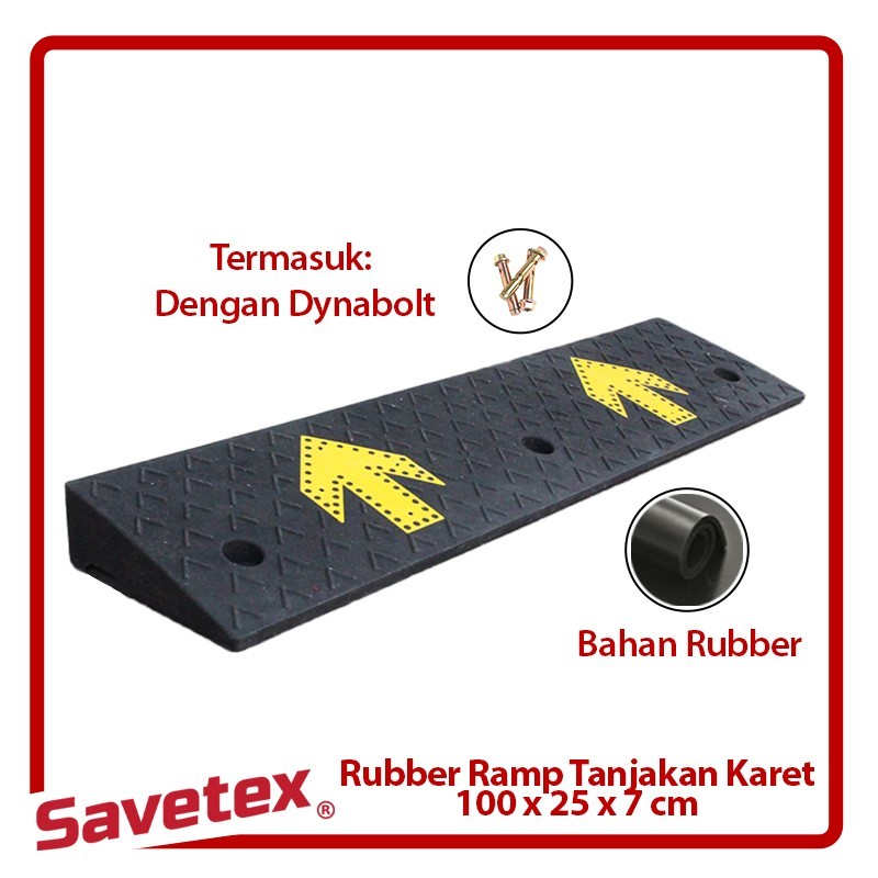 Jual Rubber Ramp / Tanjakan Karet Miring / 100 x 25 x 7 cm | Shopee ...