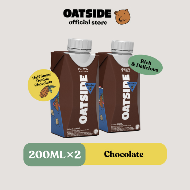 Jual OATSIDE Oat Milk Chocolate Caps (Kemasan Tutup Botol) 200ml x 2 ...