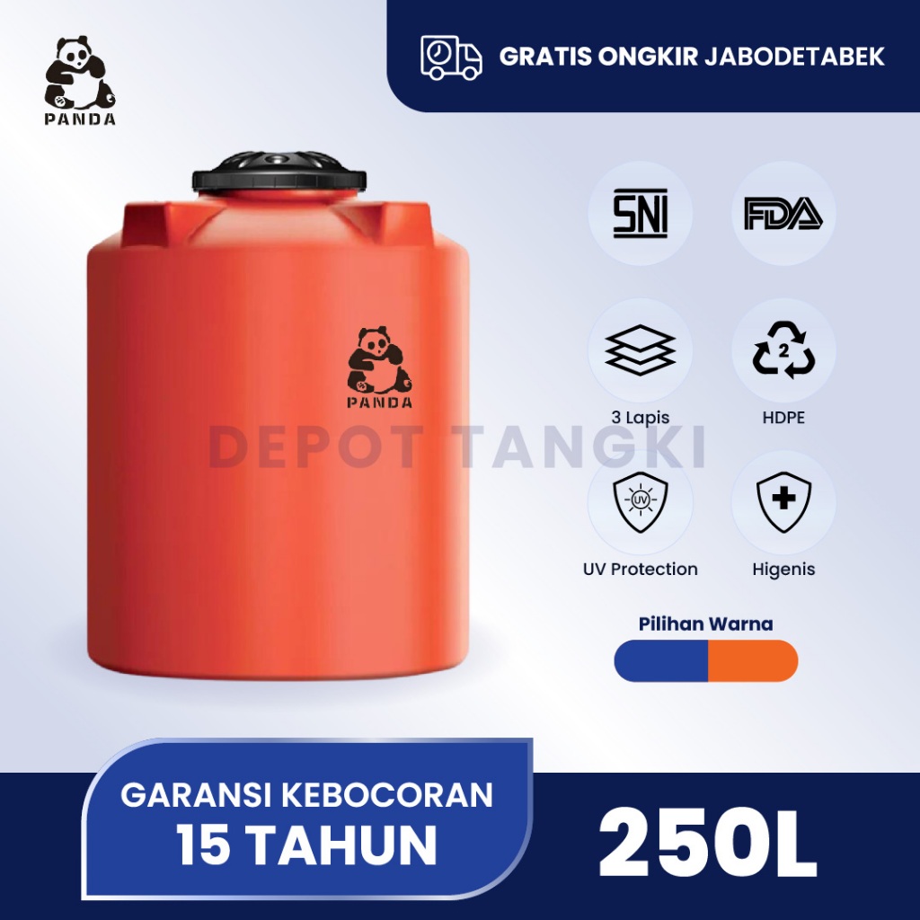 Jual Tangki Air Toren Air Tandon Air Panda 250 liter dan 300 liter | Shopee Indonesia