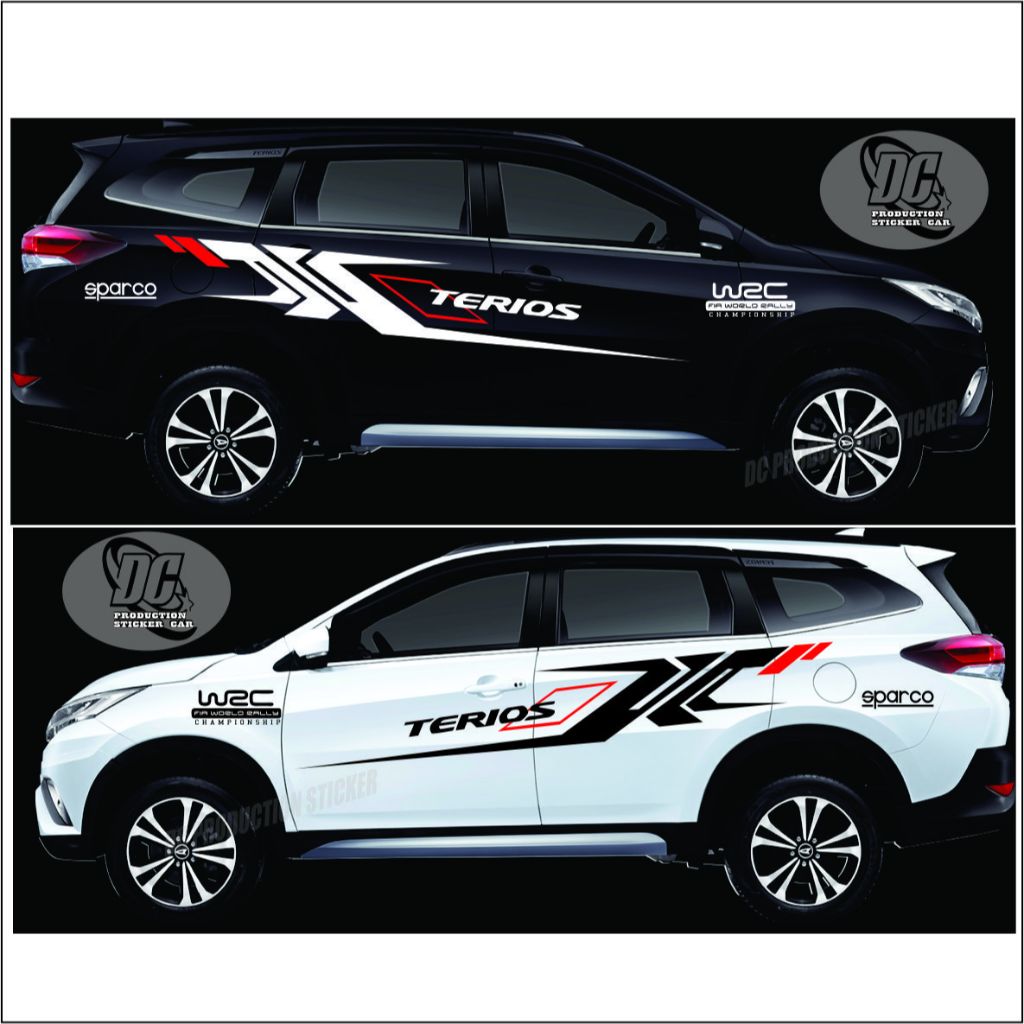 Jual Sticker Cuting Body Samping Mobil Daihatsu Terios Terbaru Sticker ...