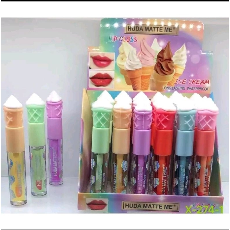 Jual HARGA 1 BOX ISI 24 PCS LIPTINT LIP TINT LIPGLOSS HODA ALOE BENING ...