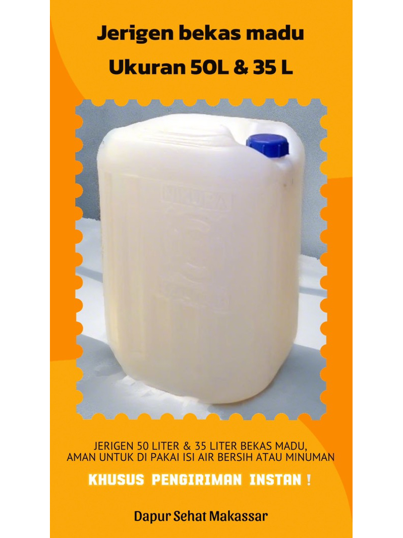 Jual jerigen jergen Jeligen Bekas Madu 50 L 35 Liter bahan tebal anti ...