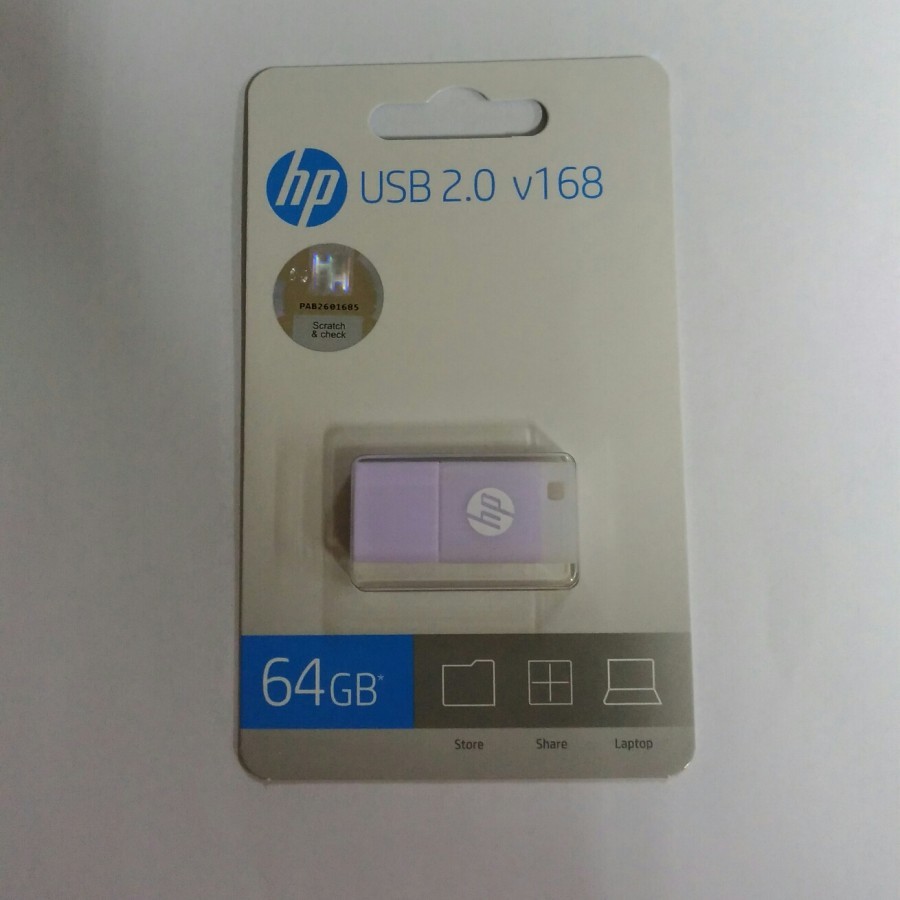 Jual FLASHDISK HP USB 2.0 V168P -64gb Purple ( lilac ) | Shopee Indonesia