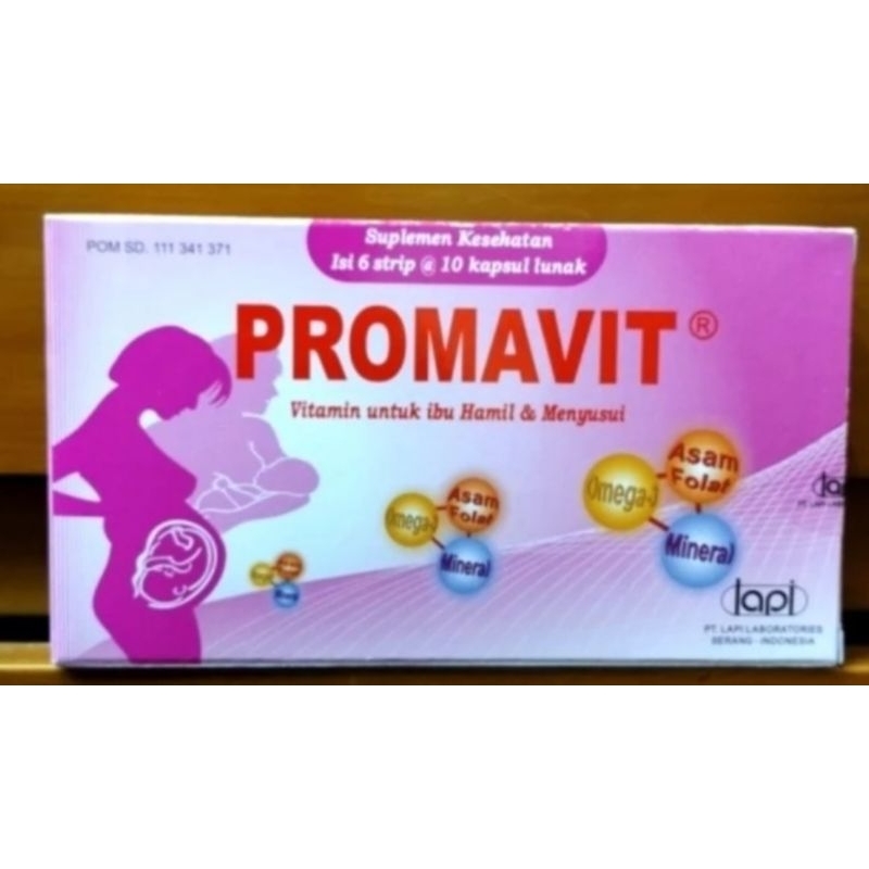 Jual PROMAVIT SUPLEMEN IBU HAMIL DAN MENYUSUI ISI 60 KAPSUL / BOX ...