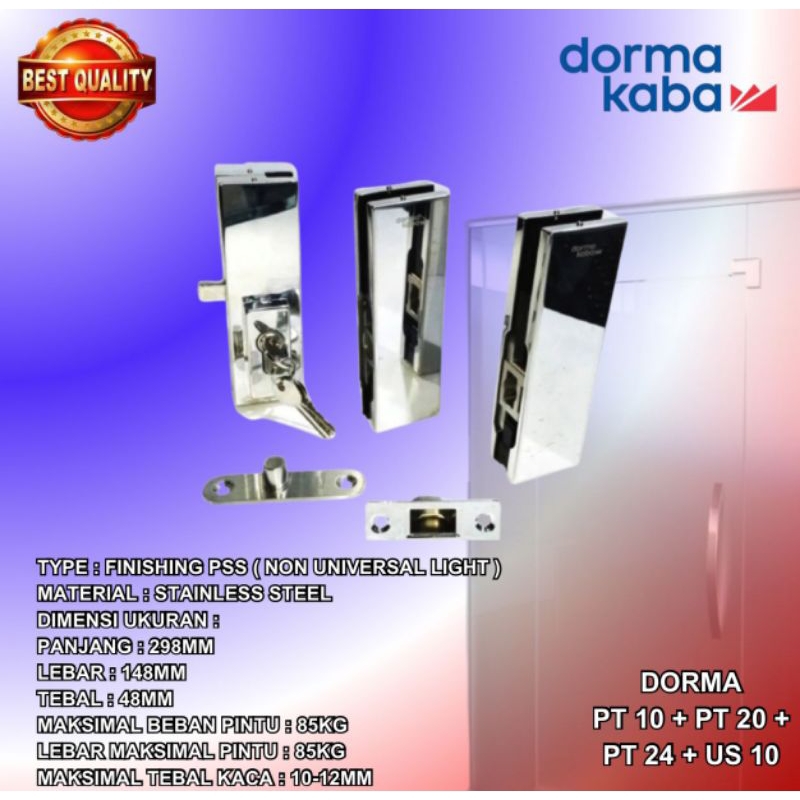 Jual Patch Fitting Glass DormaKaba/Dorma Kaba PT10 PT20 US 10 PT 24 ...