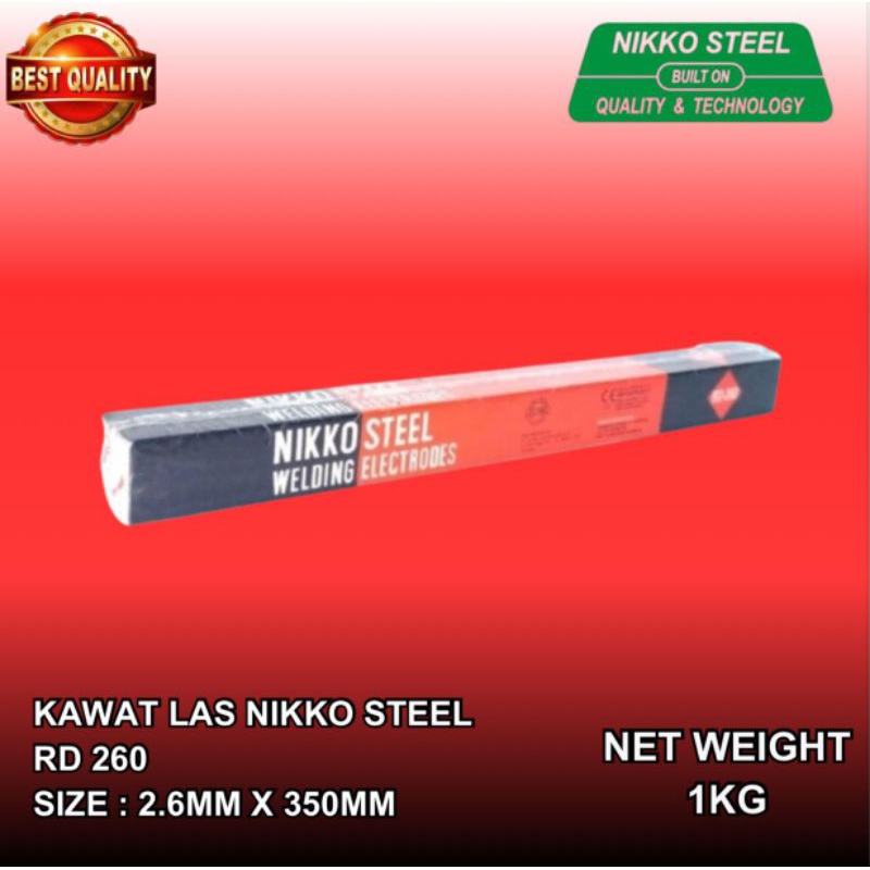 Jual Kawat Las Listrik Nikko Steel Welding Electrodes RD 260 size 2.6mmx350mm isi 1kg | Shopee ...