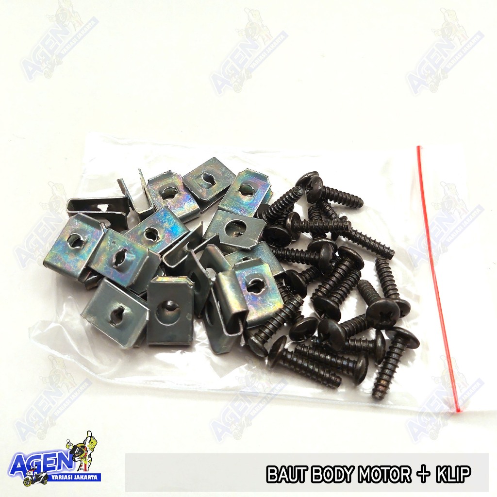 Jual baut body motor klip besi honda beat vario scoopy 20pcs baut ...