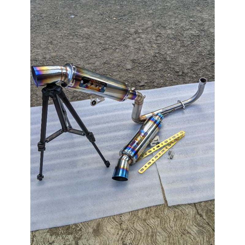 Jual Knalpot Samlong Fullsystem Original AZR bluemon Copy Titanium ...