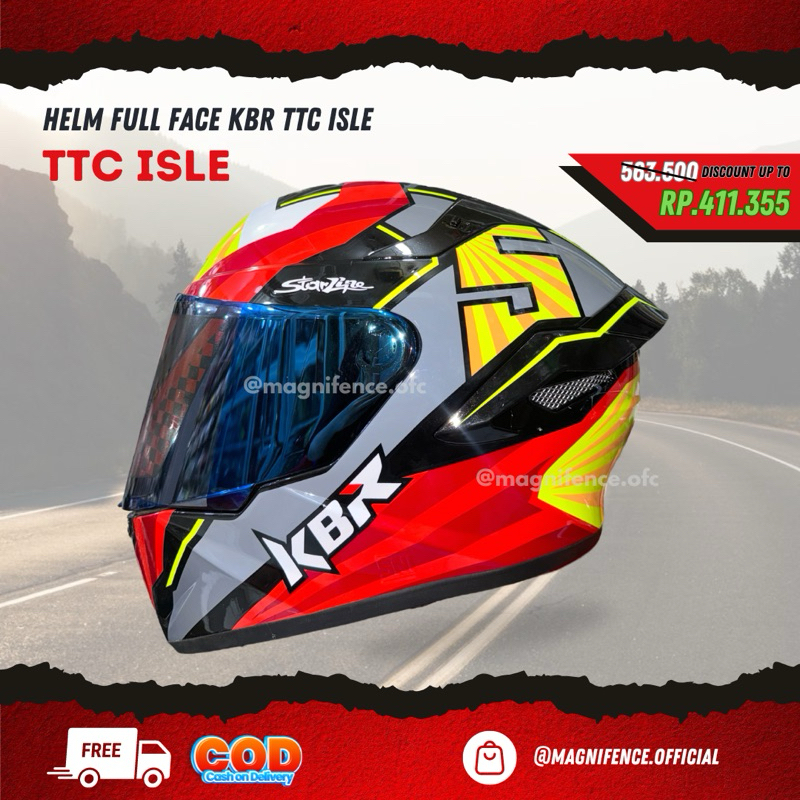 Jual Helm Full Face KBR TTC Helm Full Face Dewasa KBR TT COURSE LEOPARD ...