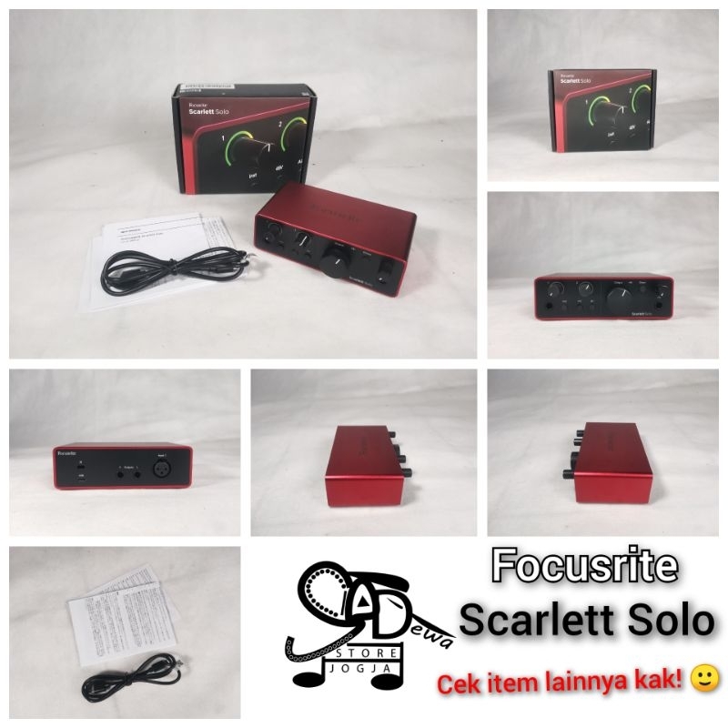 Jual FOCUSRITE SOLO 4TH GEN 4 SOUNDCARD SCARLETT SOUND CARD SCARLET ...