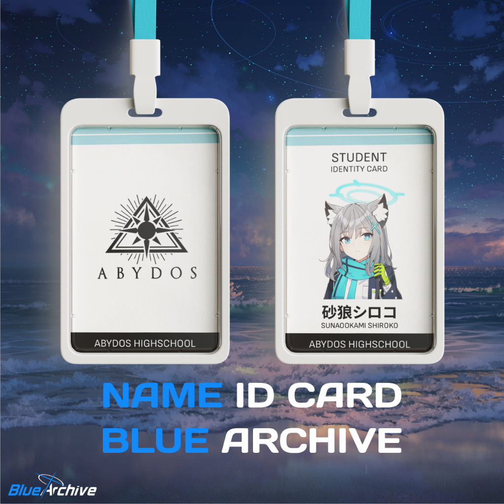 Jual Student ID Card / Name Tag Blue Archive / Arsip Biru Custom ...