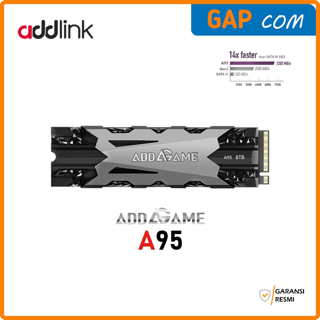 Jual SSD 1TB/2TB/4TB Addlink AddGame A95 M.2 PCIe Gen4x4 NVMe DRAM Sony ...