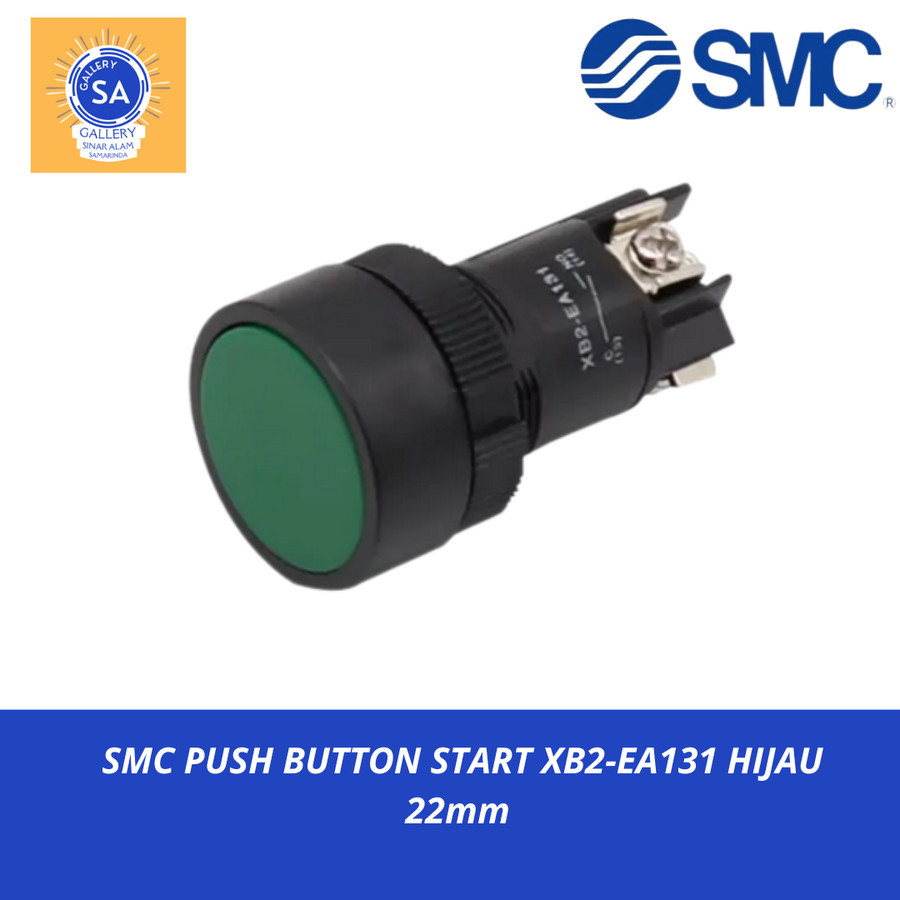 Jual SMC PUSH BUTTON START XB2-EA131 HIJAU 22mm | Shopee Indonesia