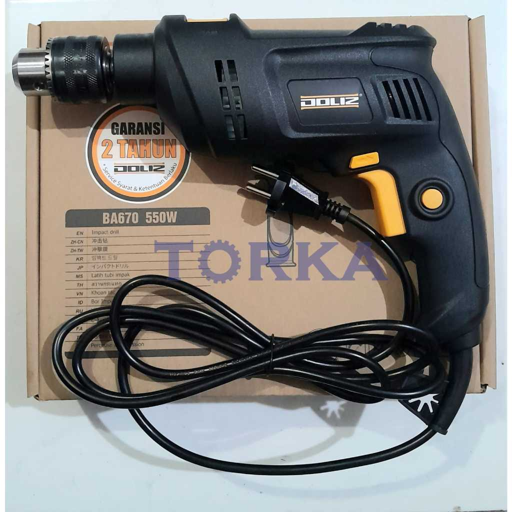 Jual Bor Tangan DOLIZ BA670 Bor Listrik Bor Beton Kayu Besi 13mm ...
