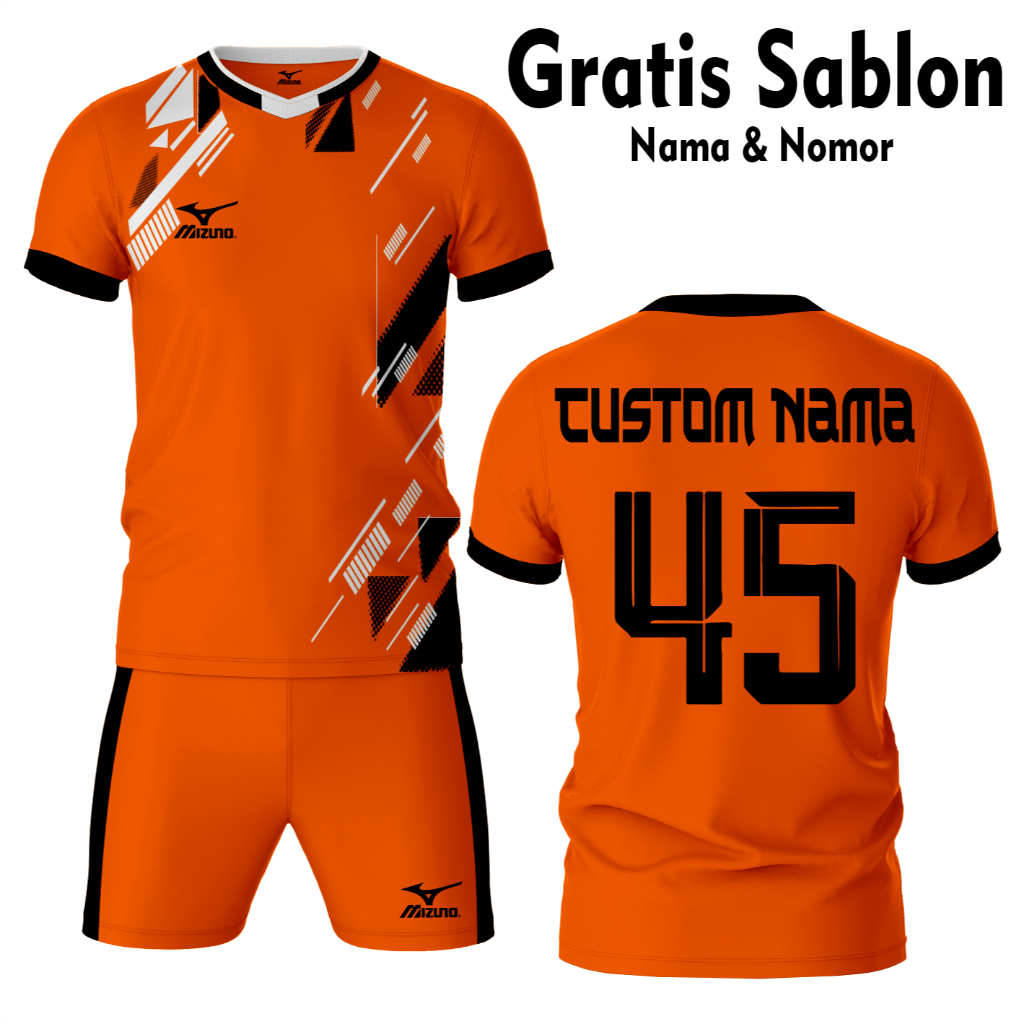 Jual Jersey Bola Dewasa Jersey Futsal Custom Baju Bola Orange Sablon ...